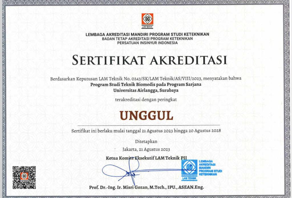 Akreditasi - S1 Teknik Biomedis Fakultas Sains dan Teknologi ...